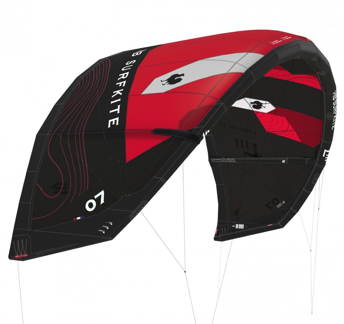 LEGION III - HB SURF Kitesurf freeride wave 5/7/9/11/13m2 high-end tri ...